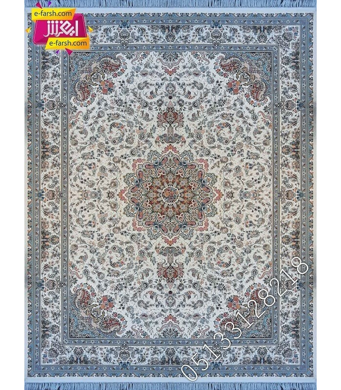 فرش مشهد طرح کد 815030 کرم با پایین ترین قیمت