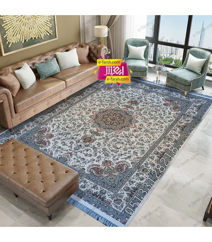 فرش مشهد طرح کد 815030 کرم با پایین ترین قیمت